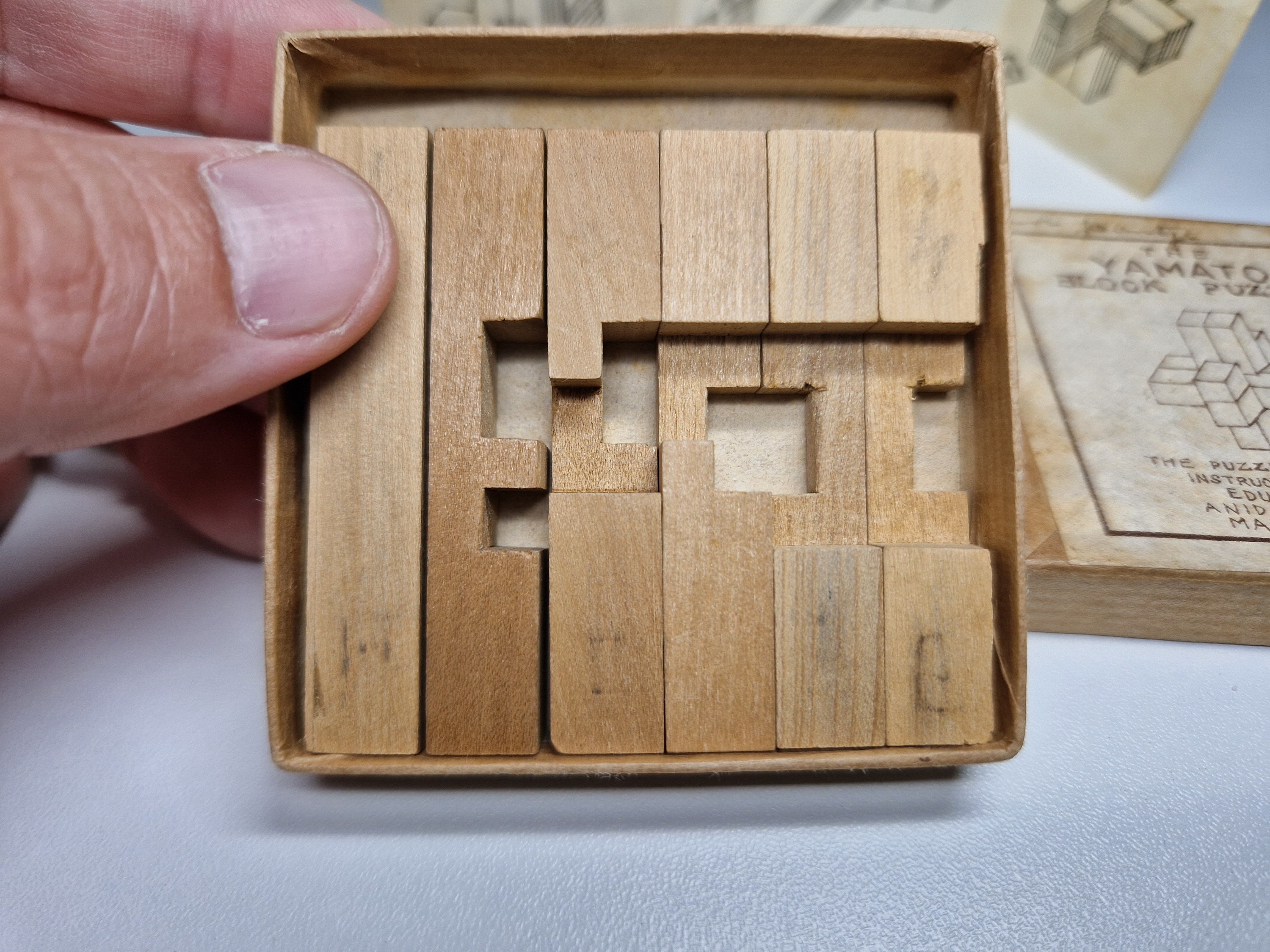 The Yamato Block Puzzle, Small Wood Puzzle, Wooden Japanese Puzzle With ...
