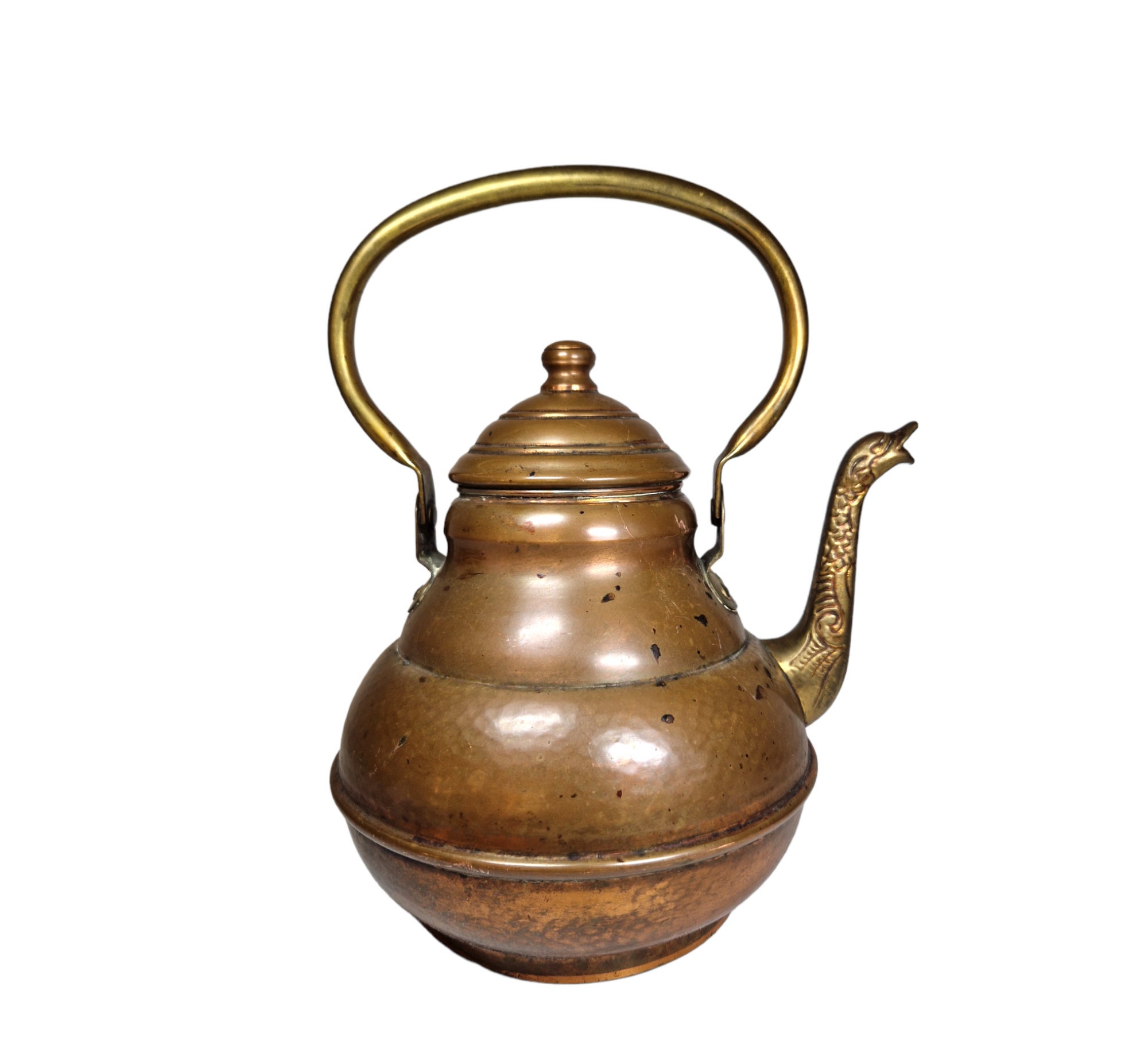 Copper Tea Kettle Vintage, Vintage Copper Kettle, Belgium Teapot ...