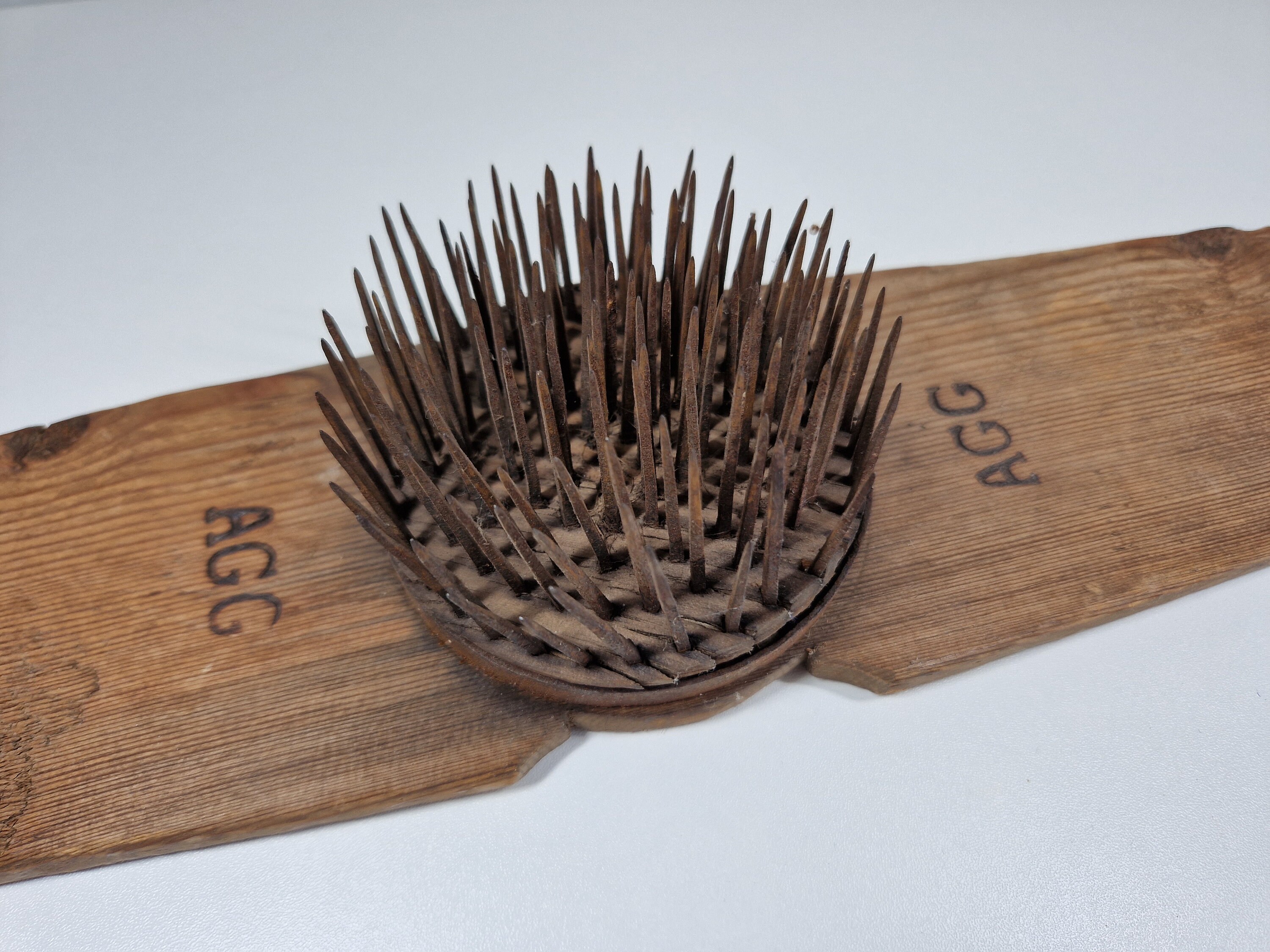 Antique Swedish Wooden Wool Comb for Two Hands, Flax Hackle, Large Old ...