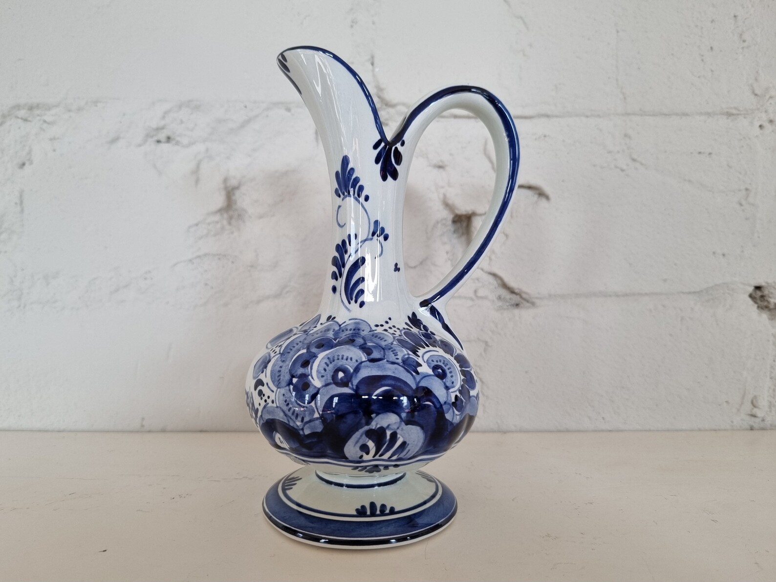 Vintage Delft Blue Jug, Made in Holland Hand Painted Jug, Vintage Delft ...