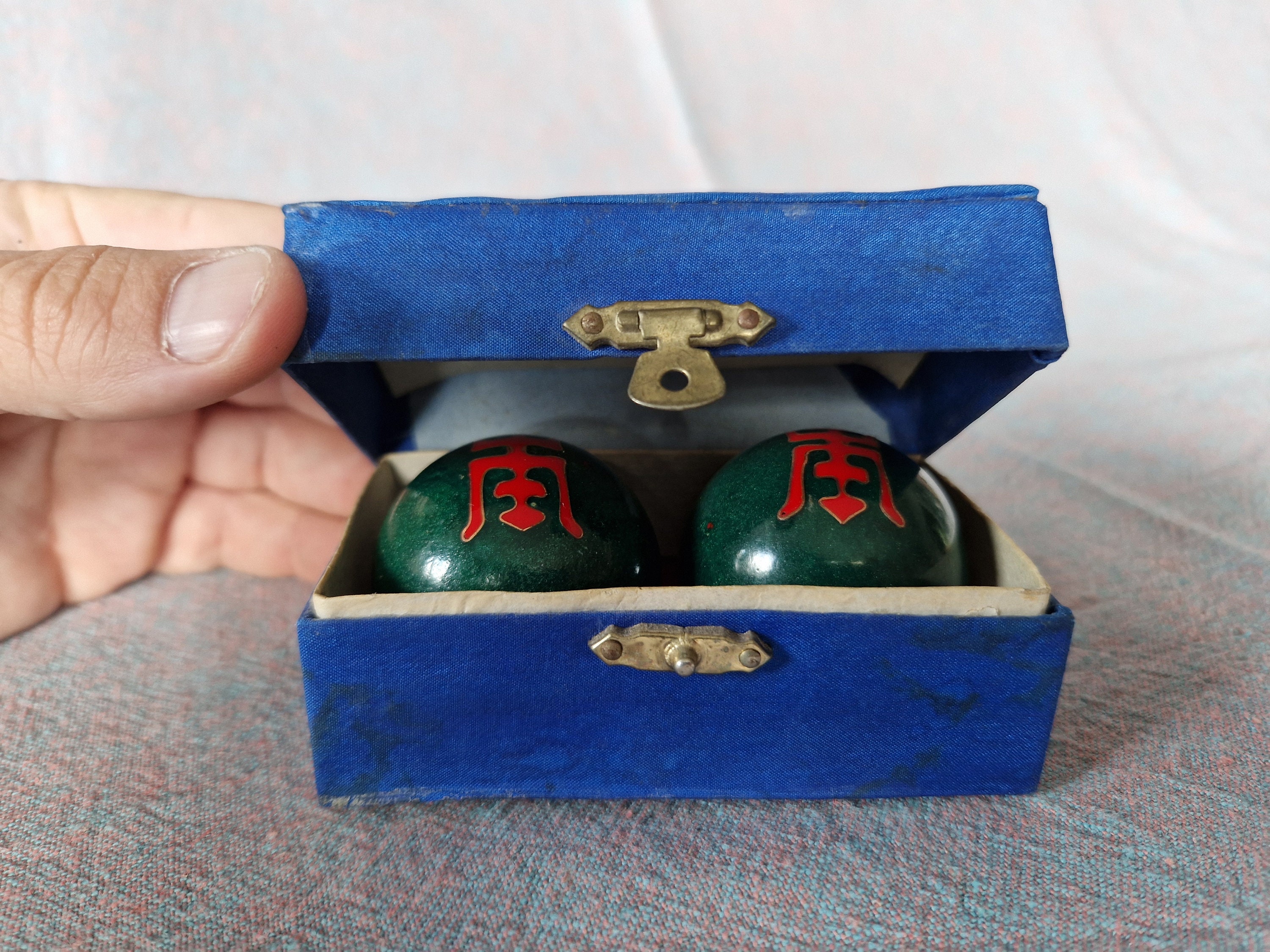 Vintage Chinese Boding Healthy Meditation Balls. Yin and Yang Metal ...
