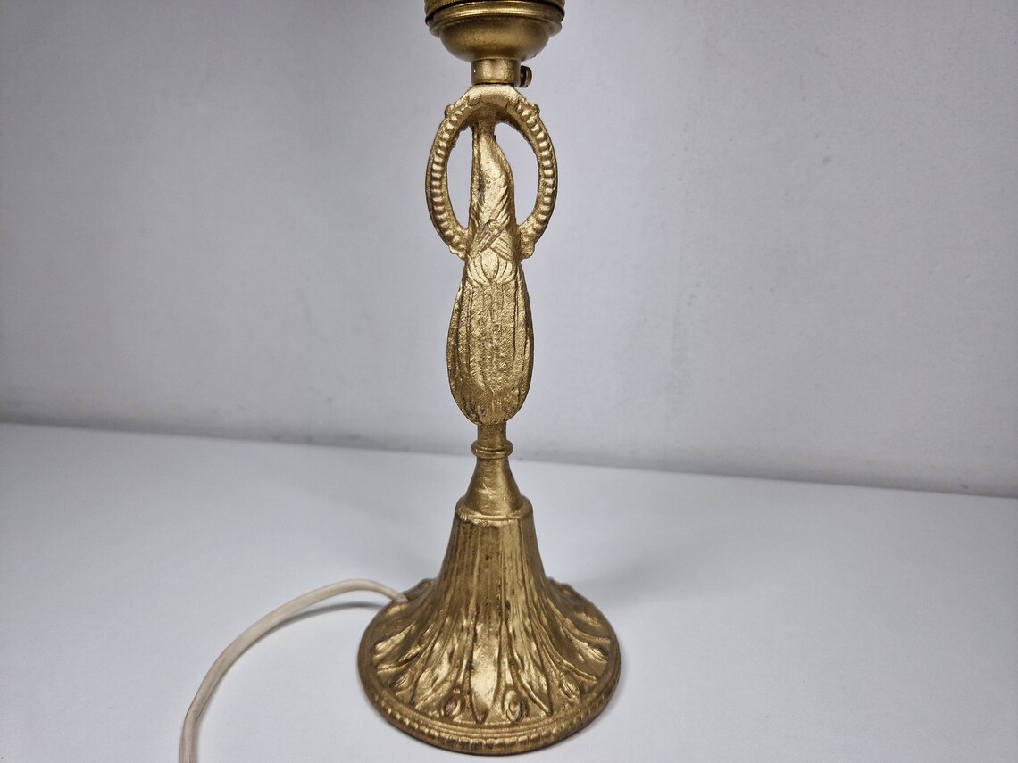 Vintage Desk Lamp Vintage Painted Metal Table Lamp Peacock - Etsy