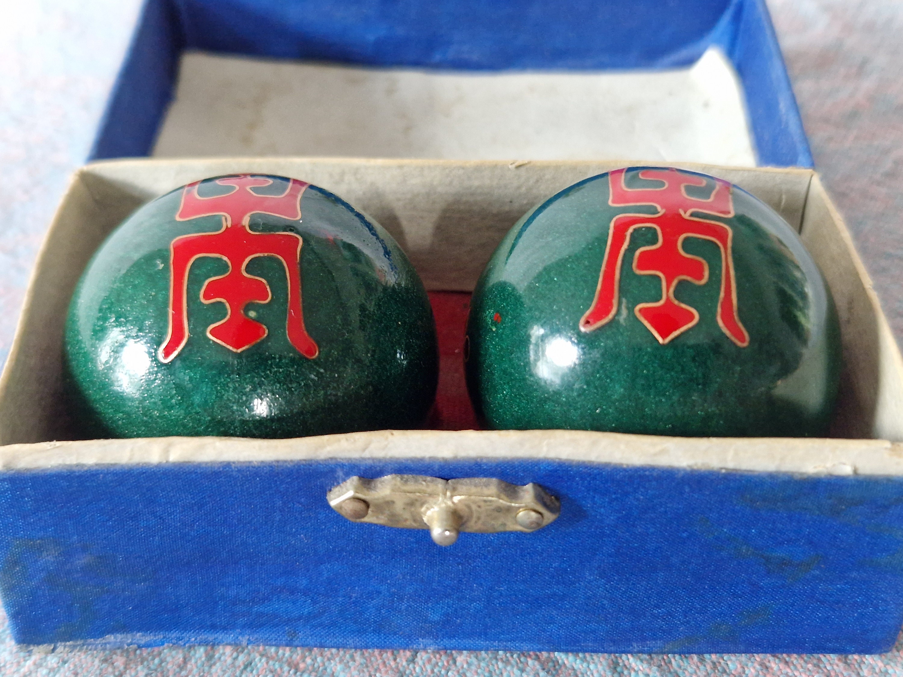 Vintage Chinese Boding Healthy Meditation Balls. Yin and Yang Metal ...