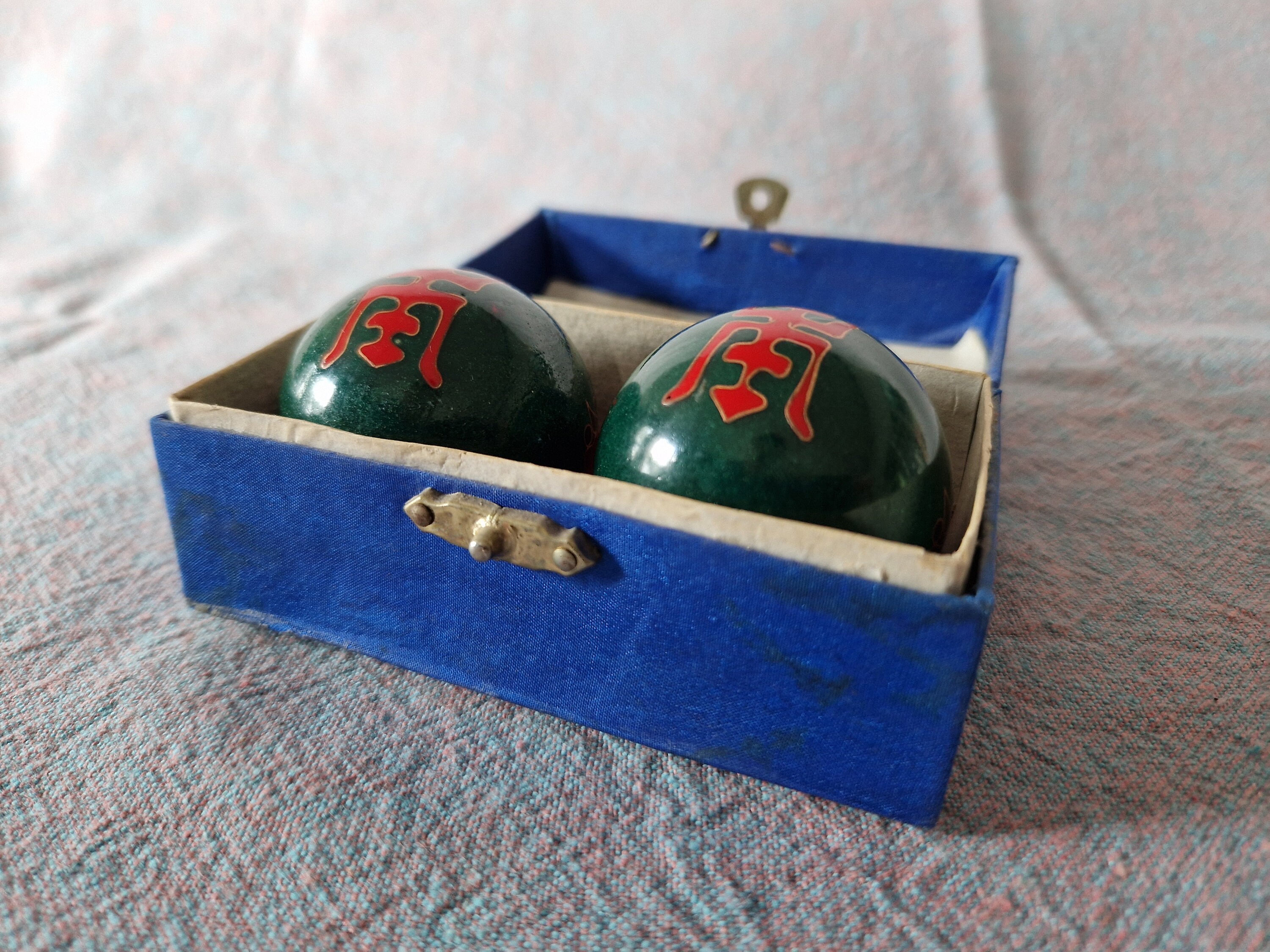 Vintage Chinese Boding Healthy Meditation Balls. Yin and Yang Metal ...