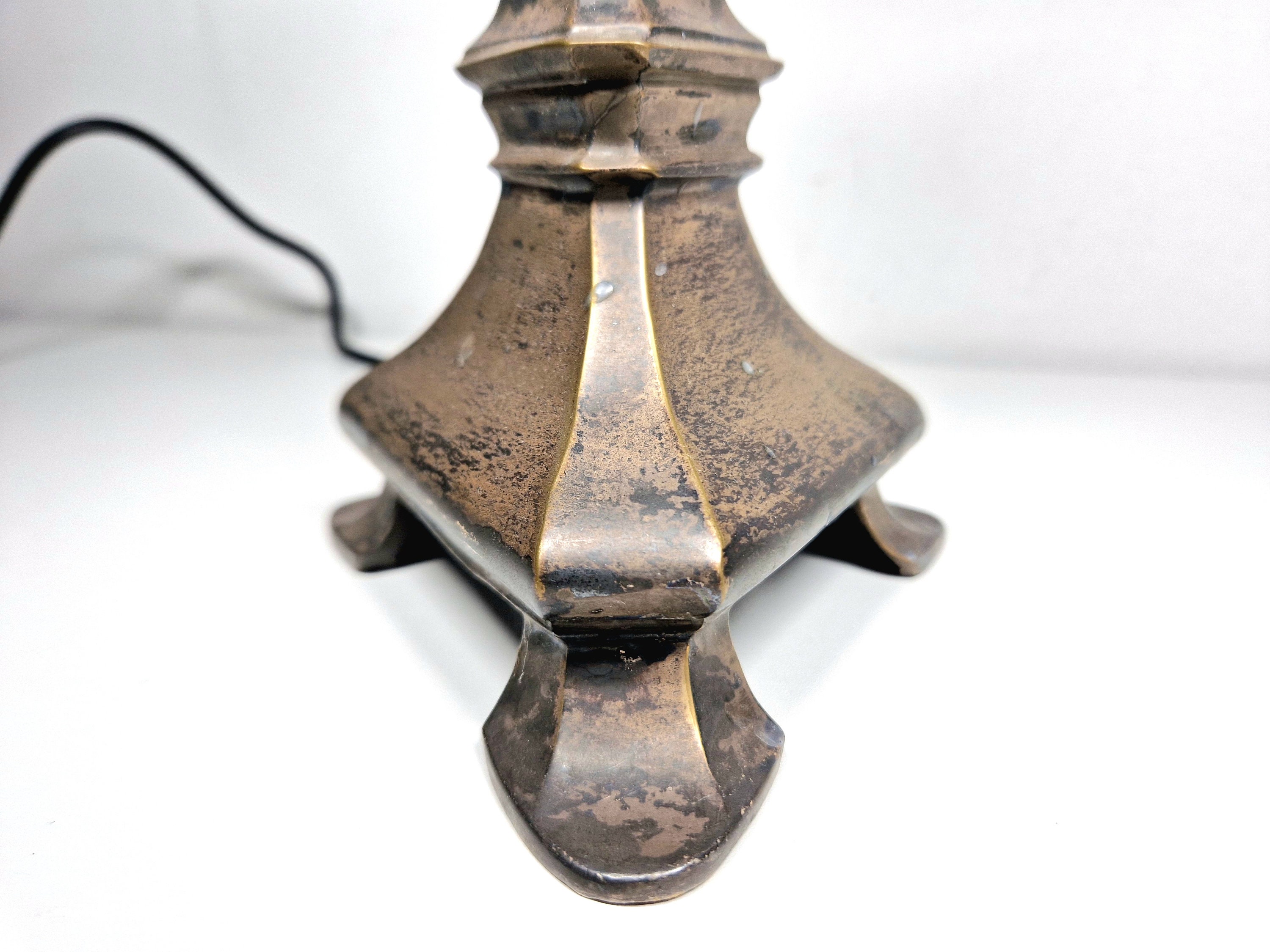 Antique Bronze Lamp Solid Bronze Lamp CANDLESTICK Lamp Base - Etsy