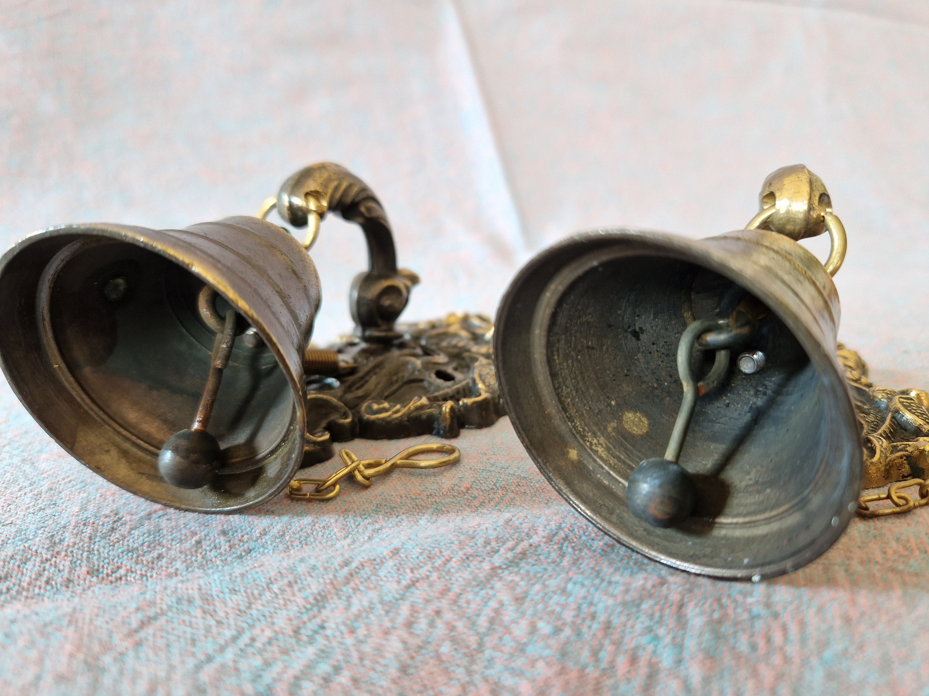 Pair of Vintage Store Bells Hanging Door Bell Old Brass - Etsy