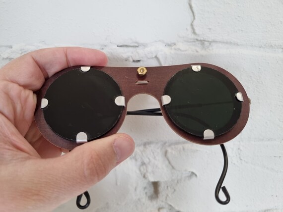Cool Safety goggles, Vintage Green glass Solar, Worke… - Gem