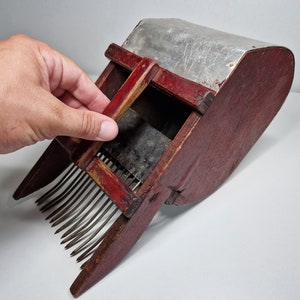 Large Antique Wooden Berry Picker Comb, Rustic Country Garden Fruit ...