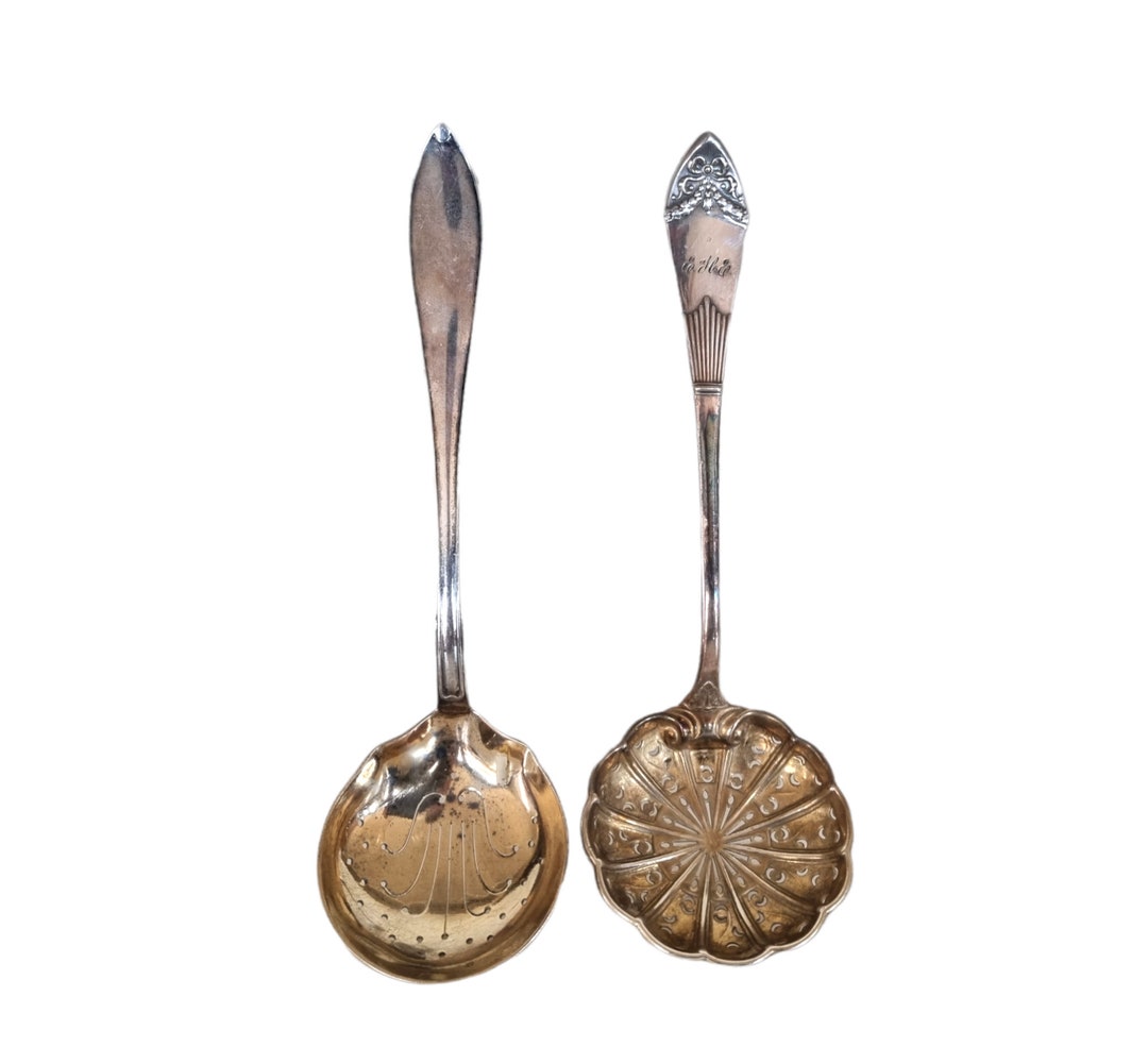 Antique Tea Strainers, Silver Plated Spoons, Steeper, Swedish Tea ...