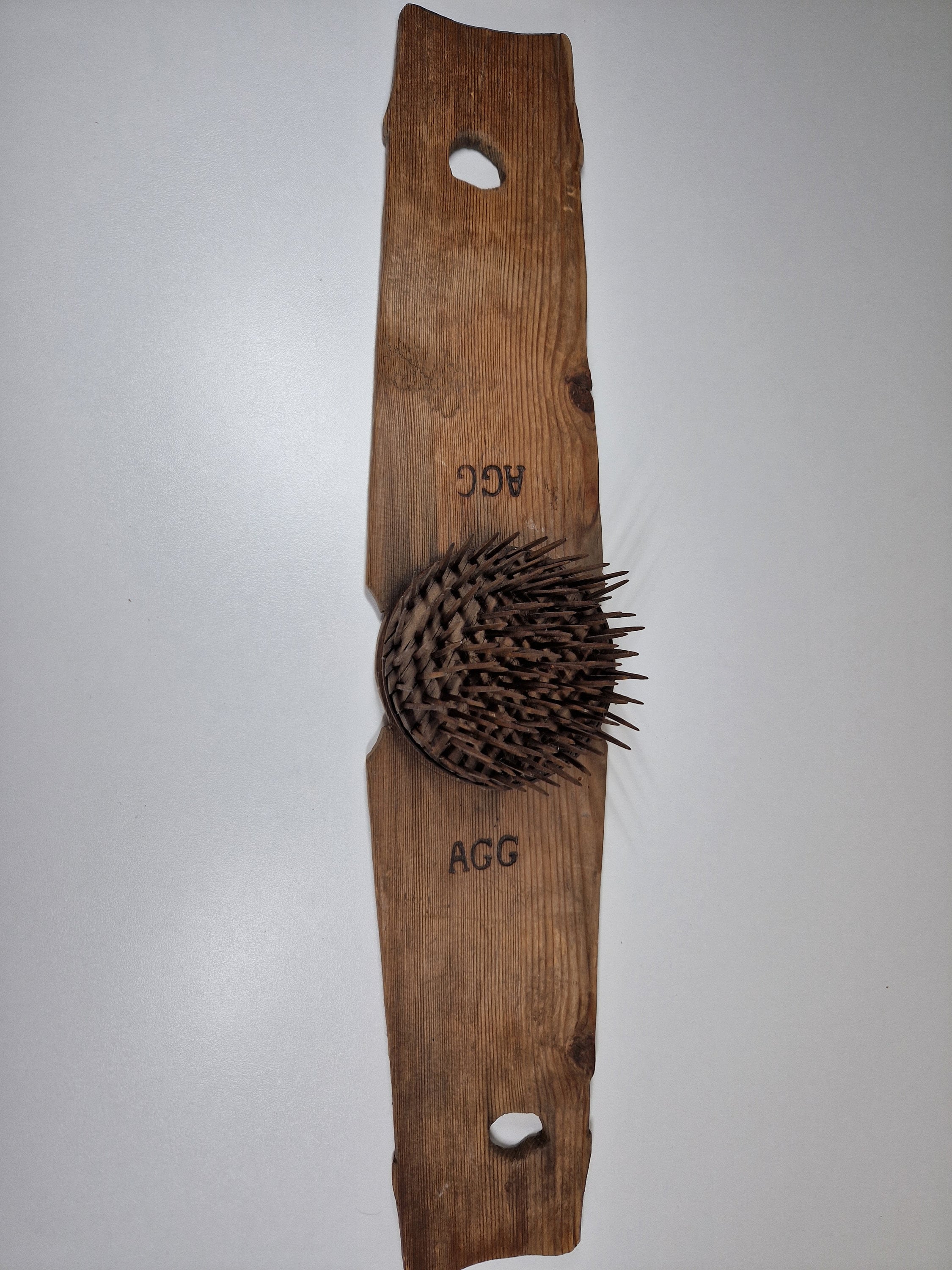 Antique Swedish Wooden Wool Comb for Two Hands, Flax Hackle, Large Old ...