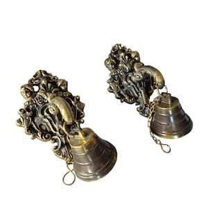 Pair of Vintage Store Bells, Hanging Door Bell, Old Brass, Shopkeepers ...