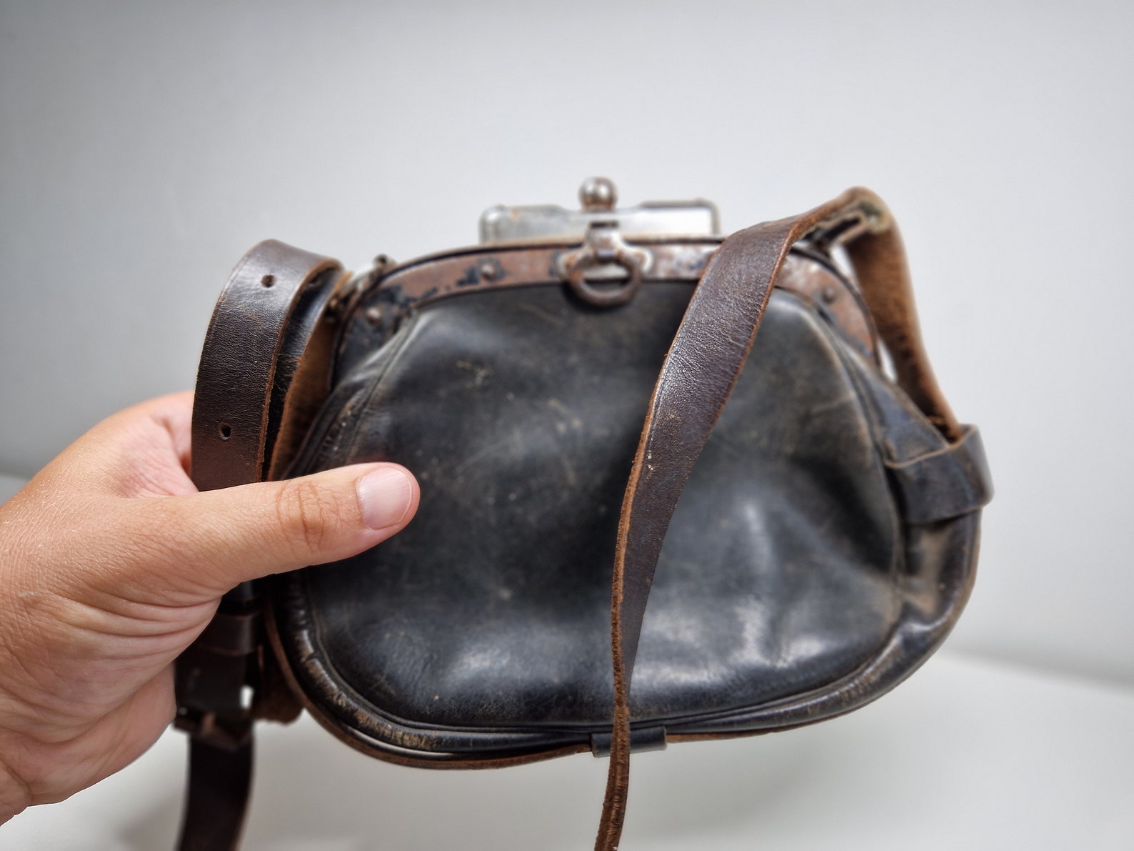 Antique Train Conductor's Bag, Rare and Collectable Leather Bag, Made ...