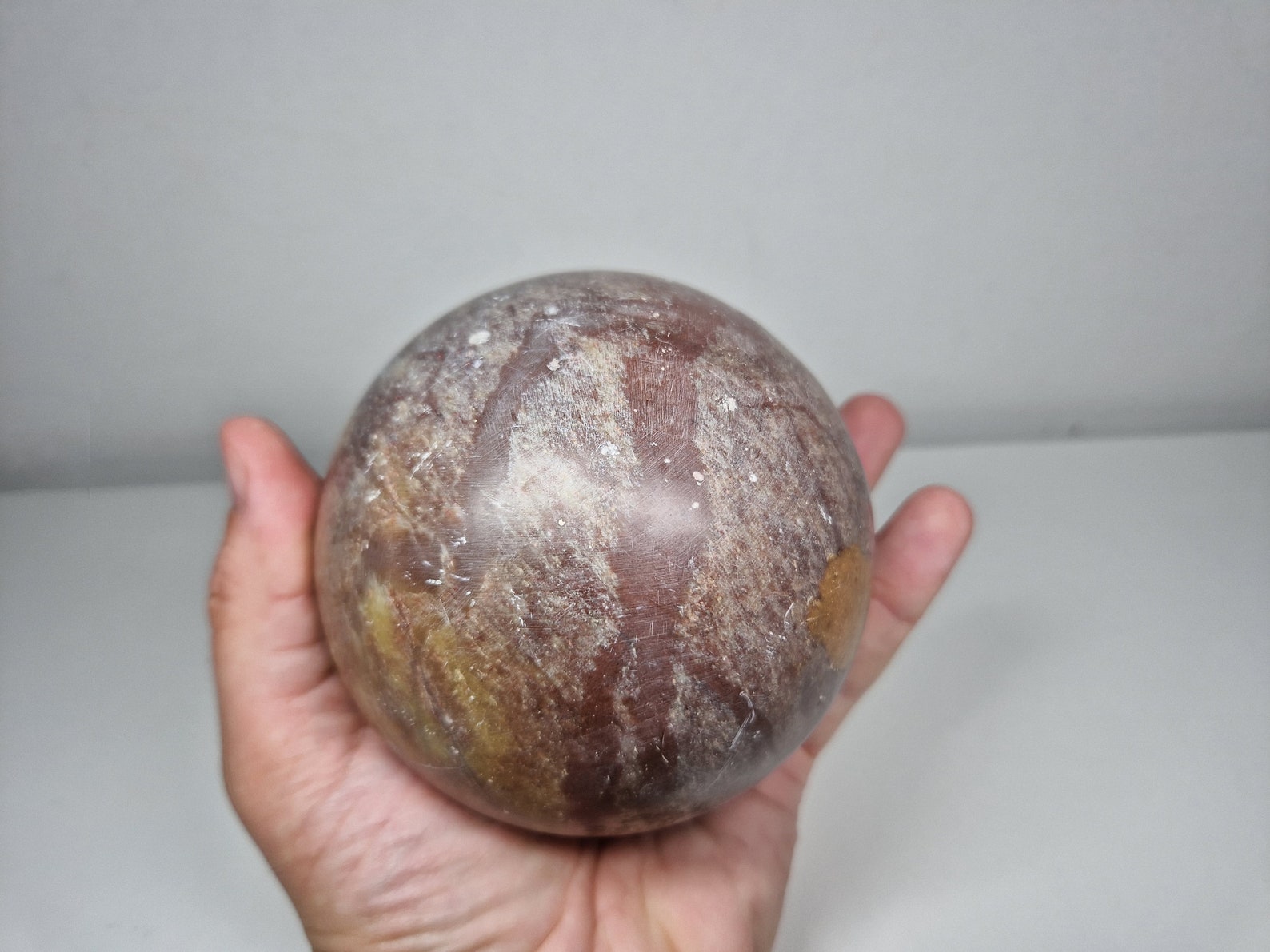 Large Marble Ball, Gemstone Ball Made of Marble, Natural Stone, Crystal ...