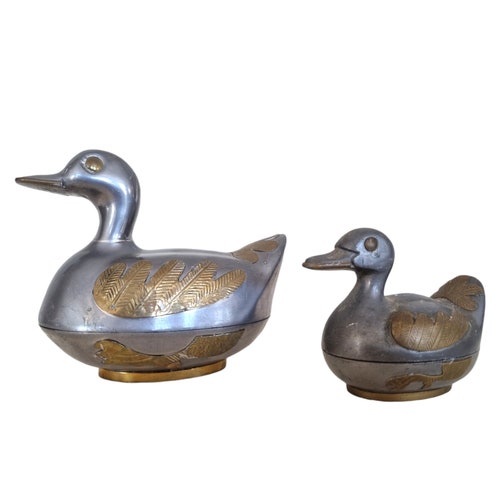 Brass Duck Trinket Box - Etsy