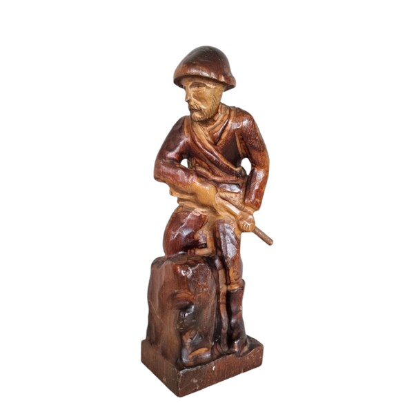 Military Wood Wood Carving - Etsy UK