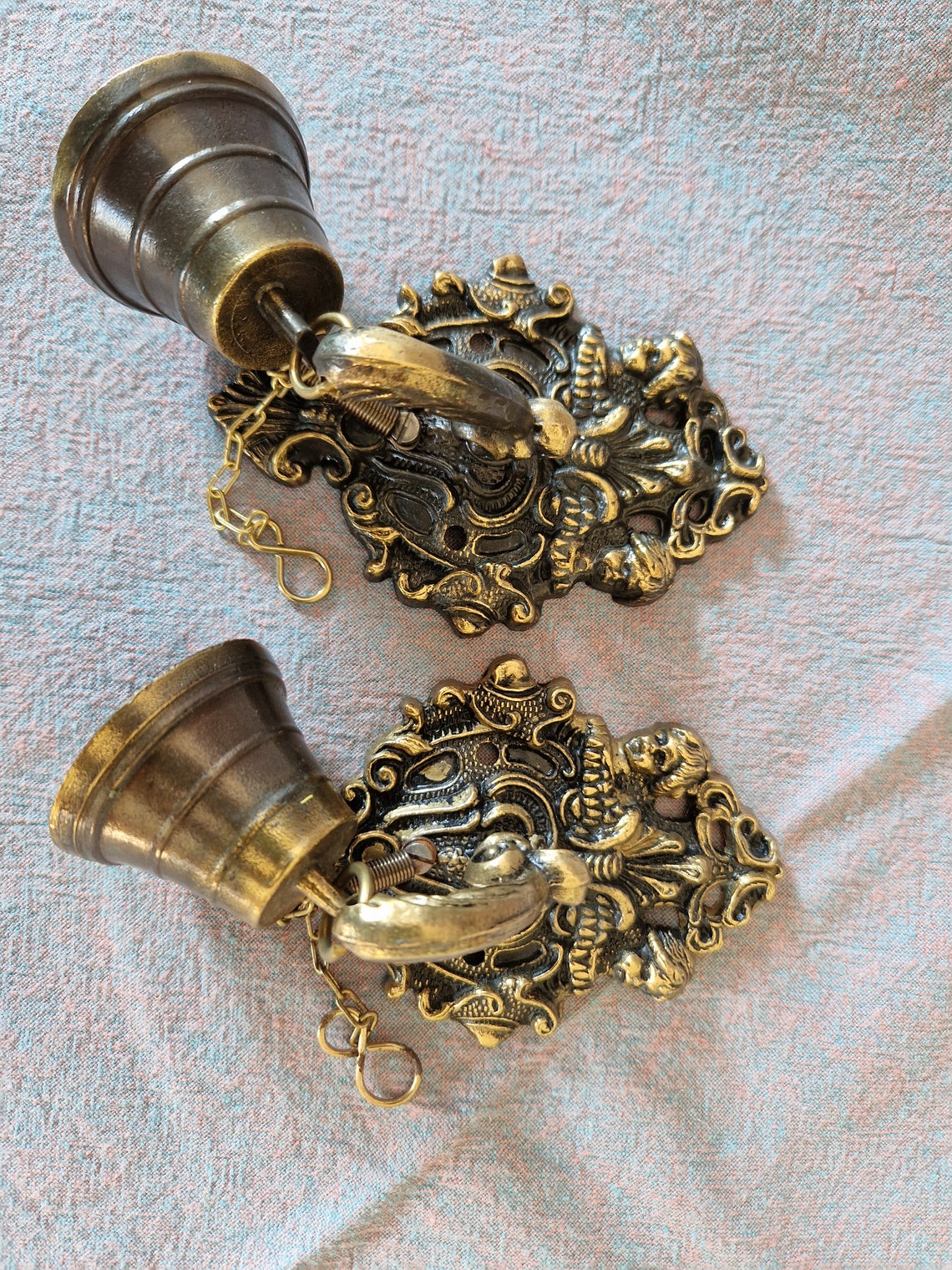 Pair of Vintage Store Bells Hanging Door Bell Old Brass - Etsy
