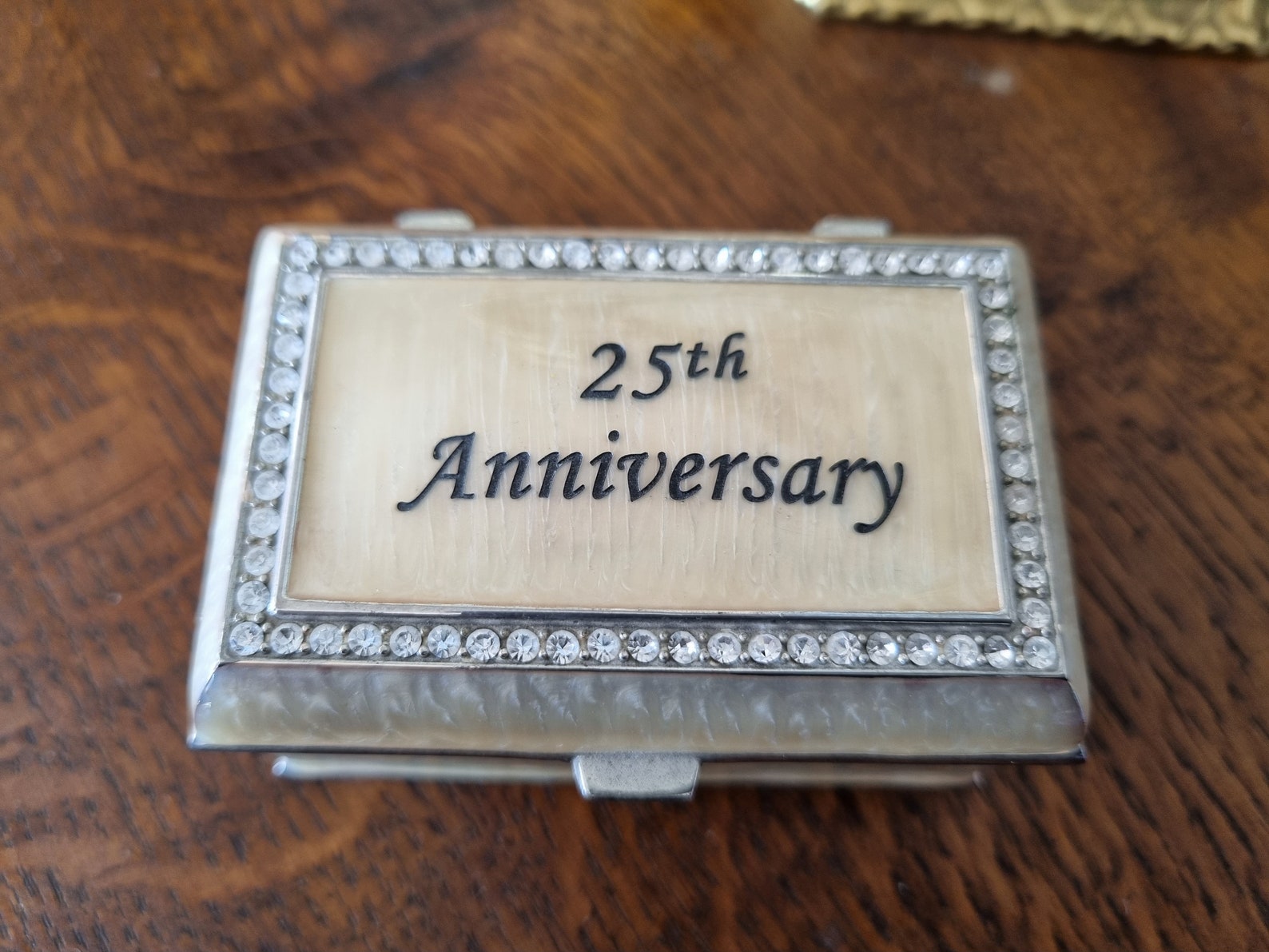 25th Anniversary Trinket Box Gift Box With Hinged Lid - Etsy