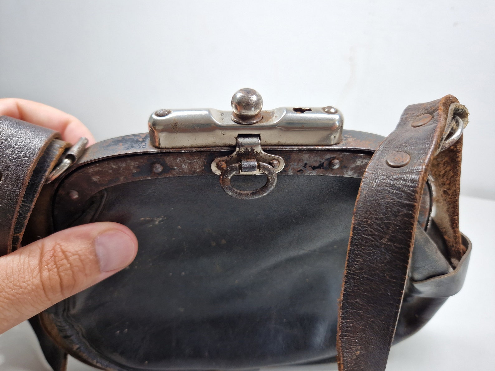 Antique Train Conductor's Bag, Rare and Collectable Leather Bag, Made ...