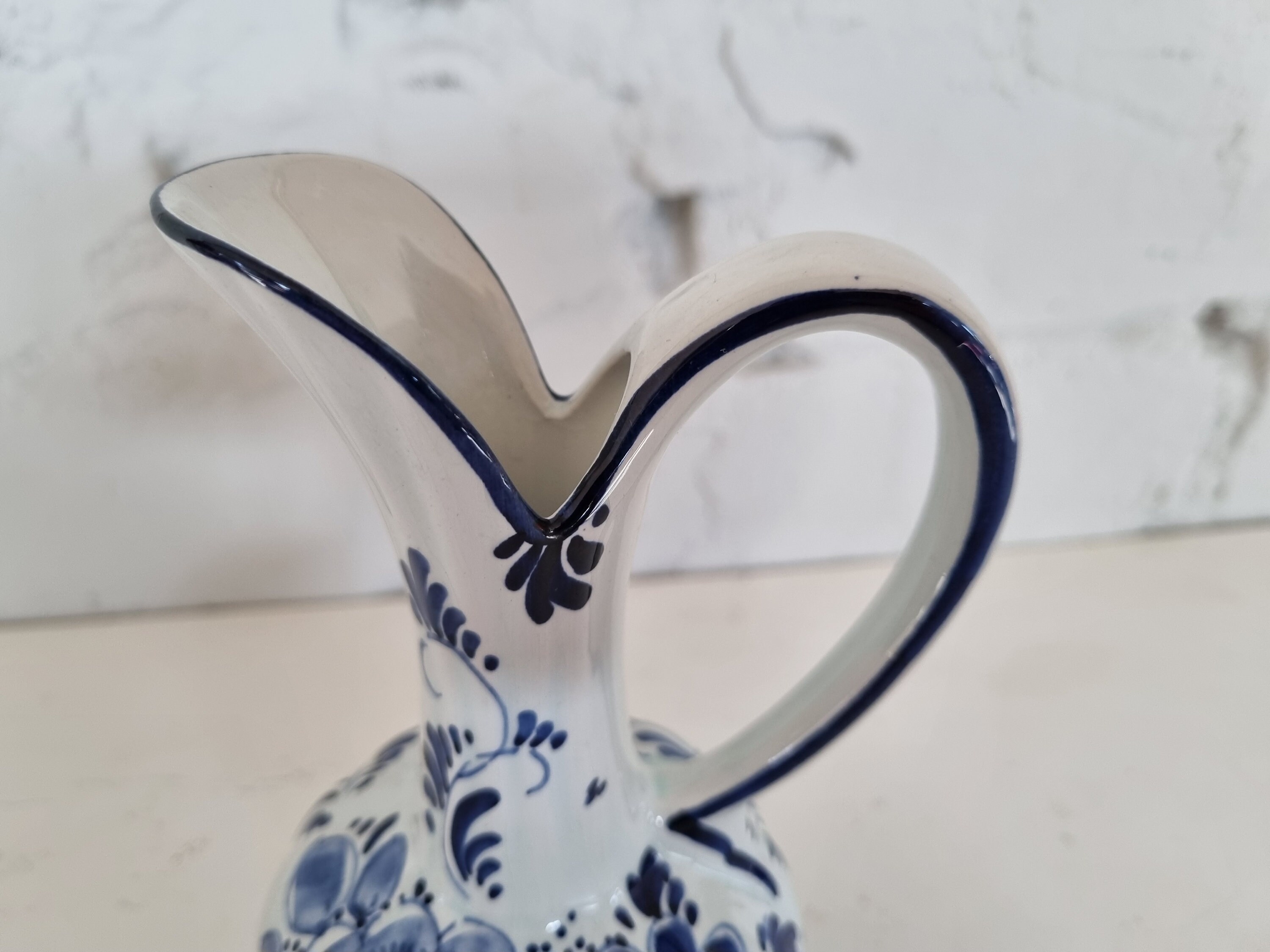 Vintage Delft Blue Jug, Made in Holland Hand Painted Jug, Vintage Delft ...