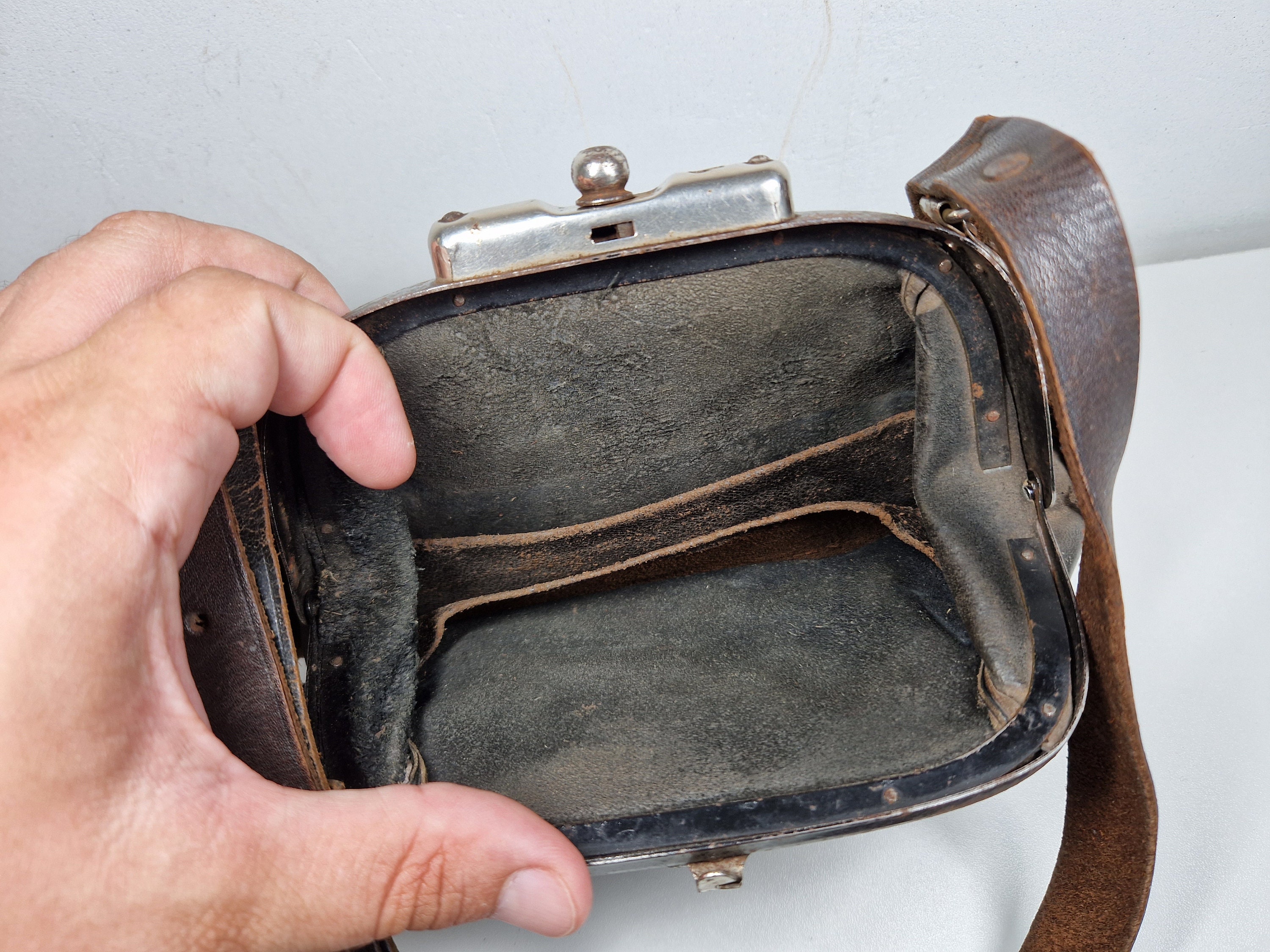 Antique Train Conductor's Bag, Rare and Collectable Leather Bag, Made ...