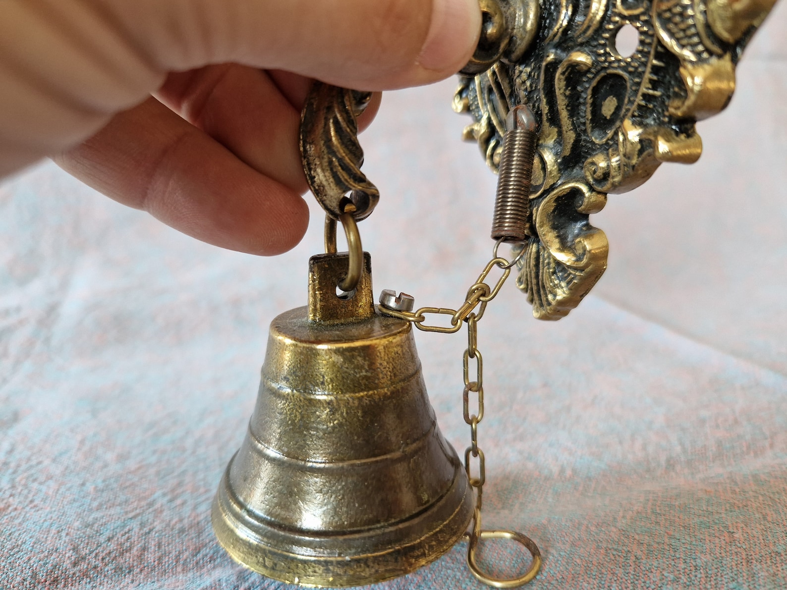 Pair of Vintage Store Bells, Hanging Door Bell, Old Brass, Shopkeepers ...
