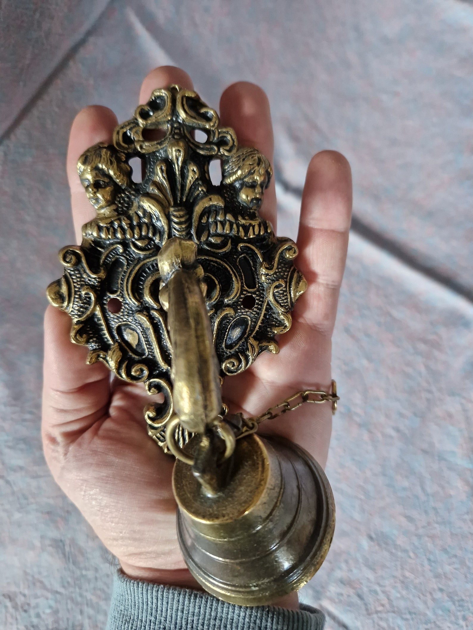 Pair of Vintage Store Bells, Hanging Door Bell, Old Brass, Shopkeepers ...