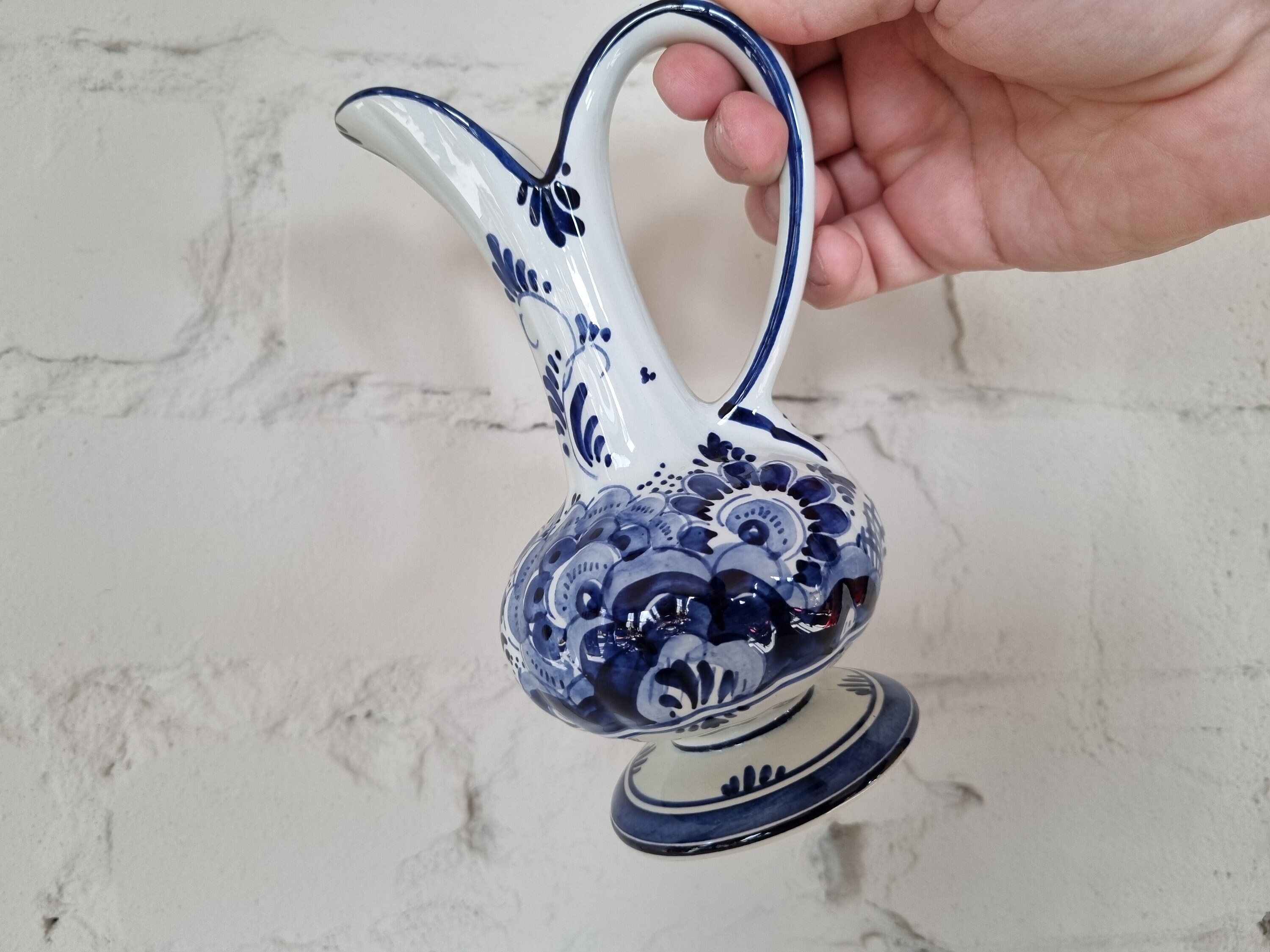 Vintage Delft Blue Jug, Made in Holland Hand Painted Jug, Vintage Delft ...