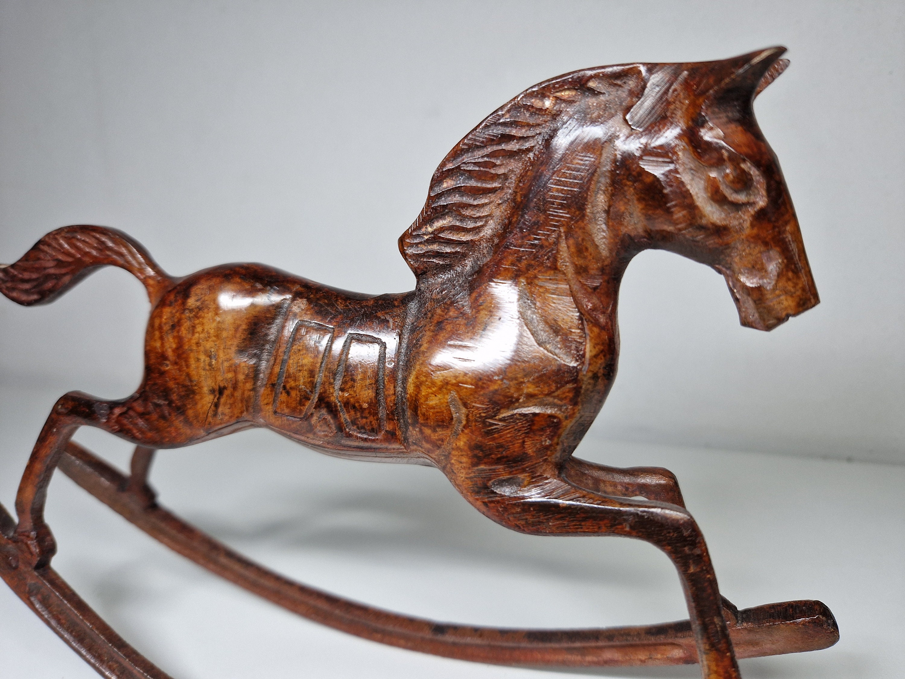 Miniature Metal Rocking Horse, Rocking Horse Decor, Rocking Horse Toy ...