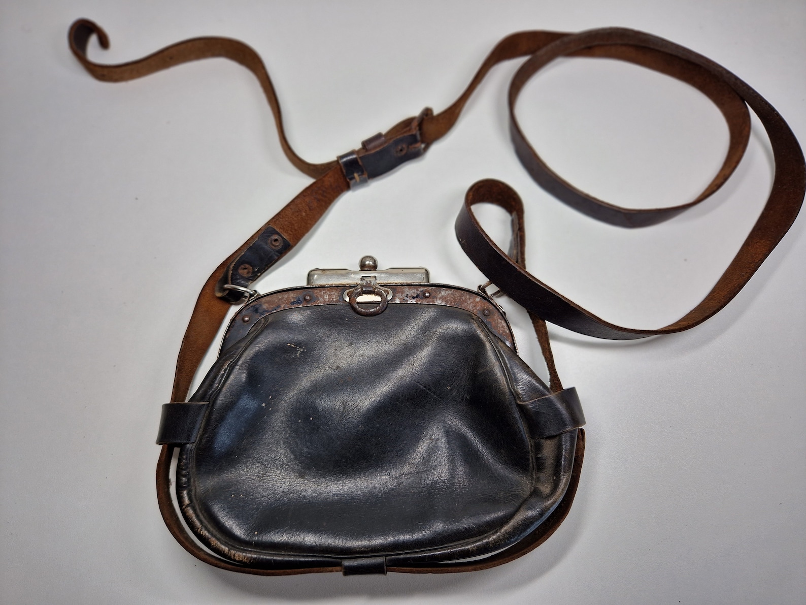 Antique Train Conductor's Bag, Rare and Collectable Leather Bag, Made ...