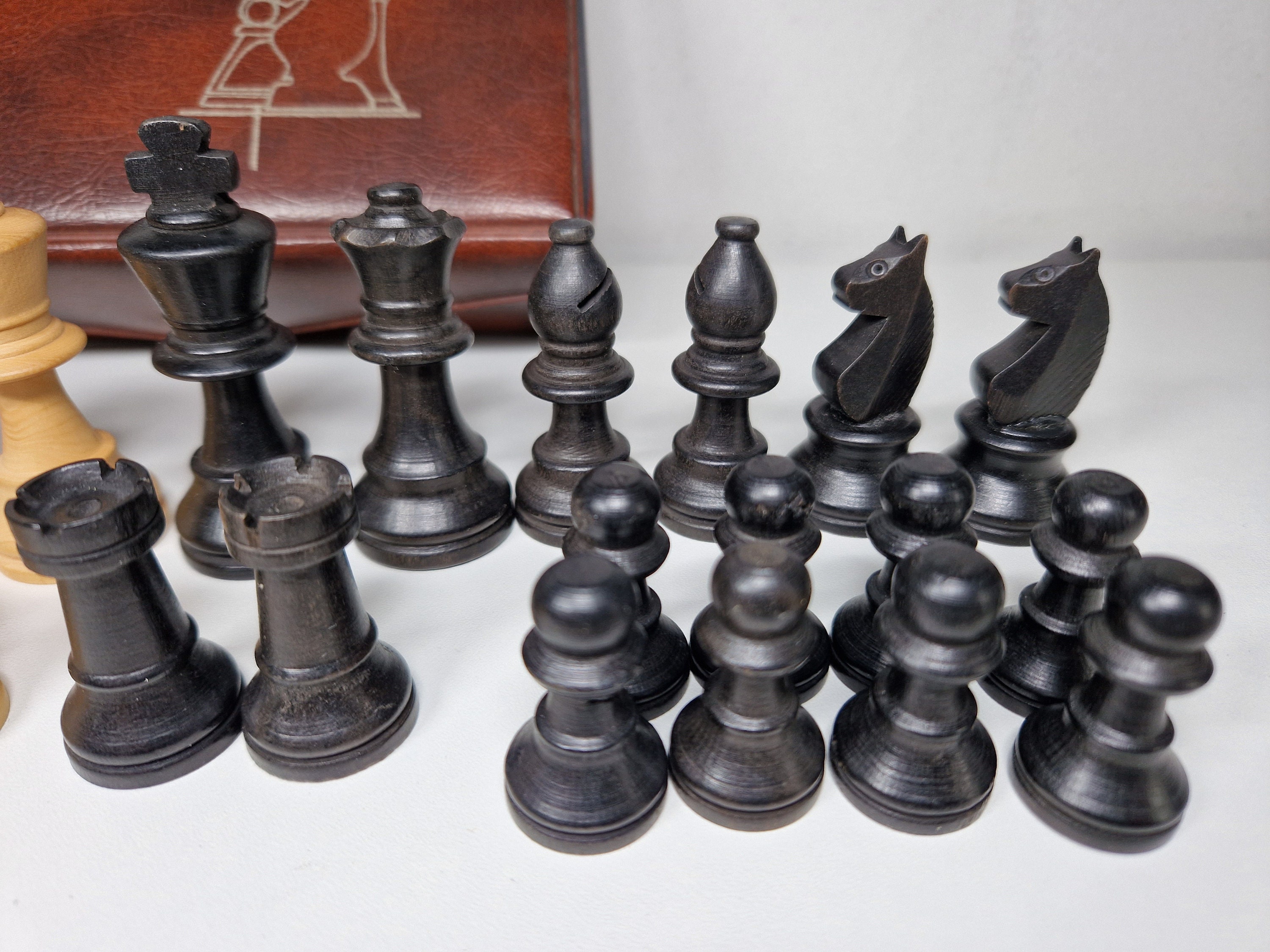 Wooden Chess Board Figures, Carved Wood Figures, Wooden Chess Figurines ...