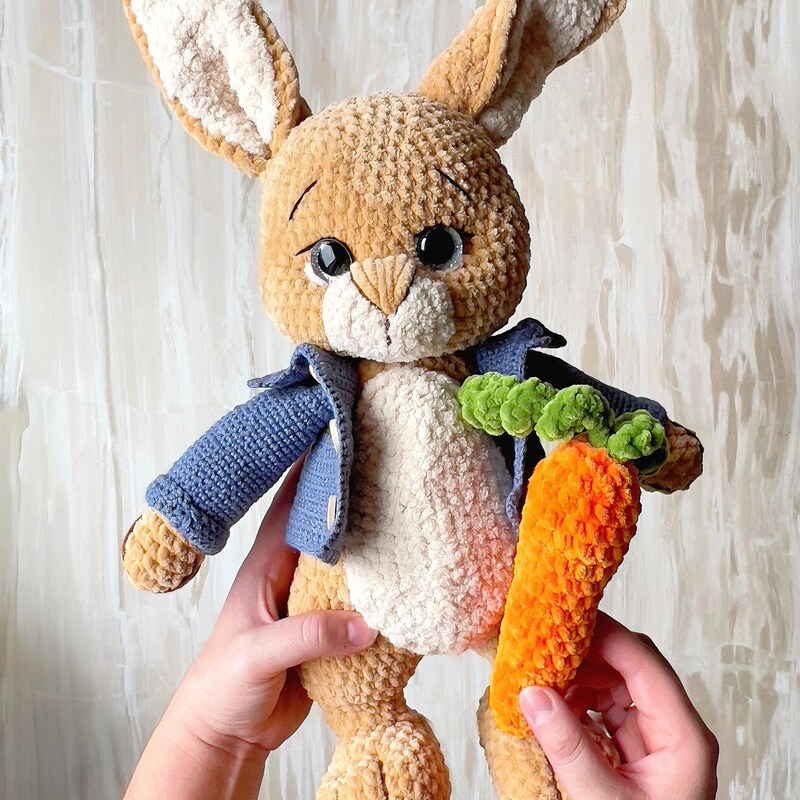 Rabbit in Carrot Plush - Etsy