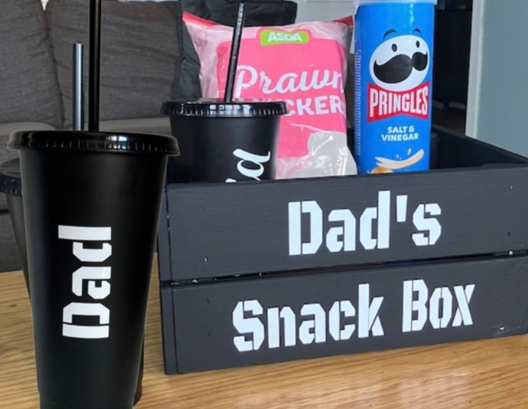 Personalised Happy Fathers Day Crate, Dad Snack Crate, Dad Snack Box or ...