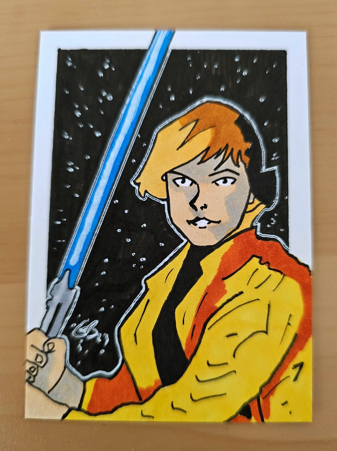 Luke Skywalker Sketch Card - Etsy