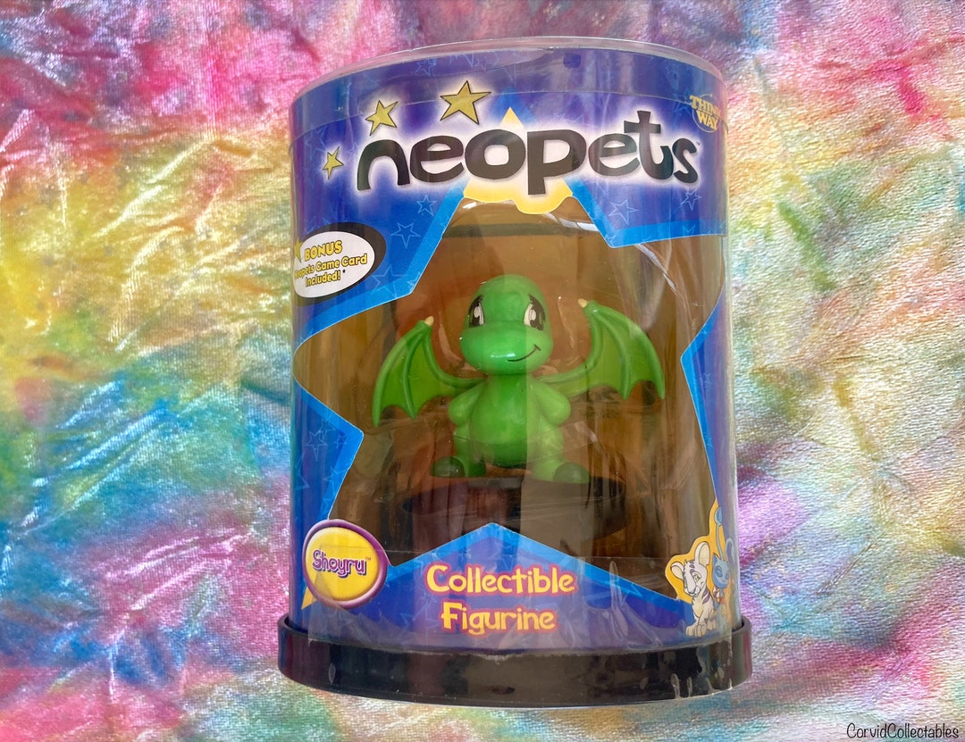 Neopets Unopened Green Shoyru Figure With Bonus Trading Card Inside ...