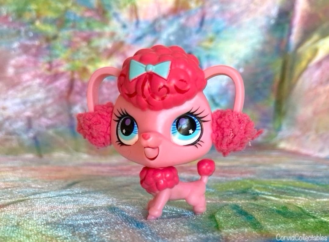 LPS Littlest Pet Shop Tricks & Talents Poodle 2395 Pink Dog Hasbro Toys ...