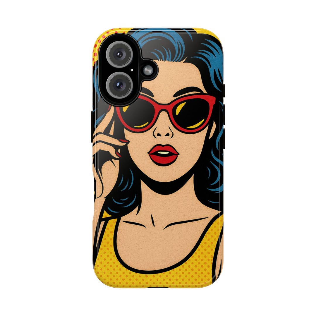 Pop Art Tough Phone Case, Retro Comic Style Cell Cover - Etsy