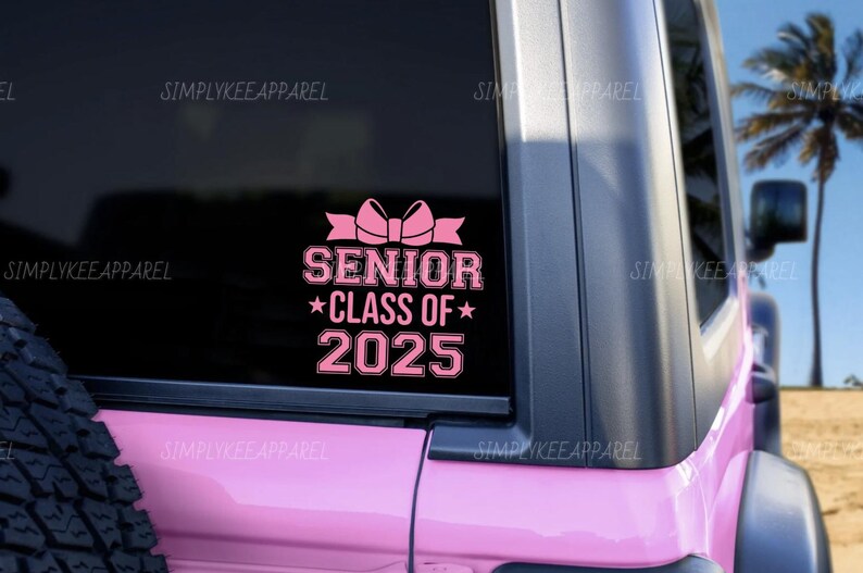 Senior 2025, Class of 2025, Coquette, Car Decals for Women, Bumper ...