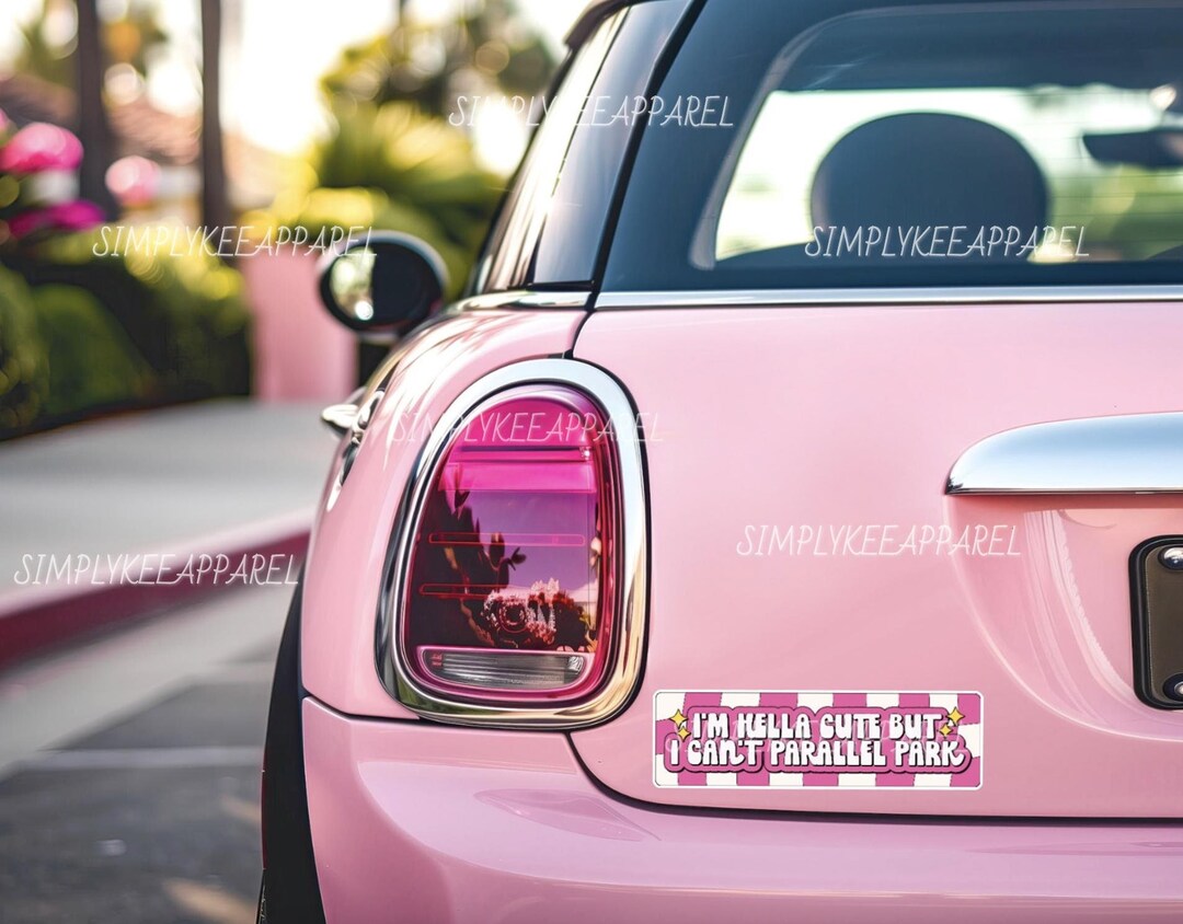 Hot Girls Hit Curbs, Funny Bumper Sticker, Car Decals for Women, Can't ...