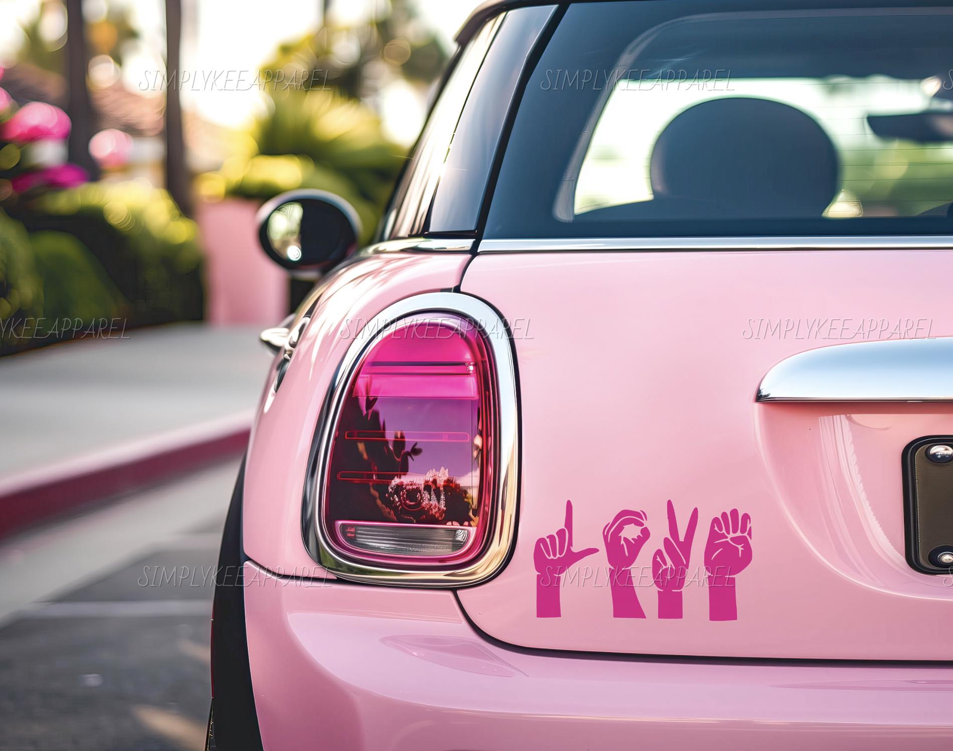 Sign Language Gift, ASL, Love, Car Decals for Women, Bumper Sticker ...