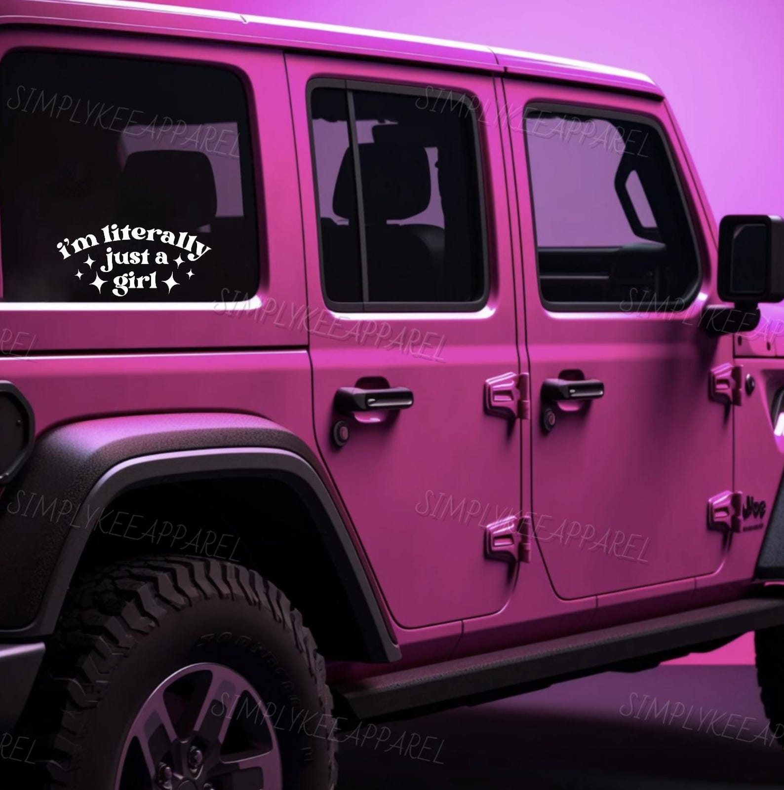 I'm Literally Just A Girl, Car Decals for Women, Coquette Aesthetic ...