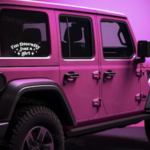I'm Literally Just A Girl, Car Decals for Women, Coquette Aesthetic ...