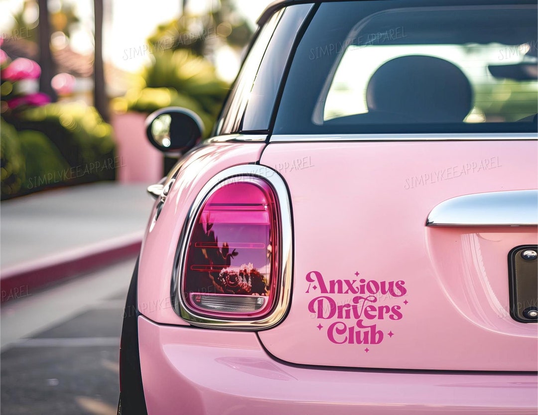 Anxious Drivers Club, Funny Car Decals, Mental Health, Anxiety, Funny ...