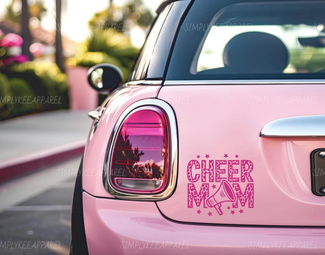 Cheer Mom Life Decal, Cheerleader, Pom Poms, Car Decals for Women ...