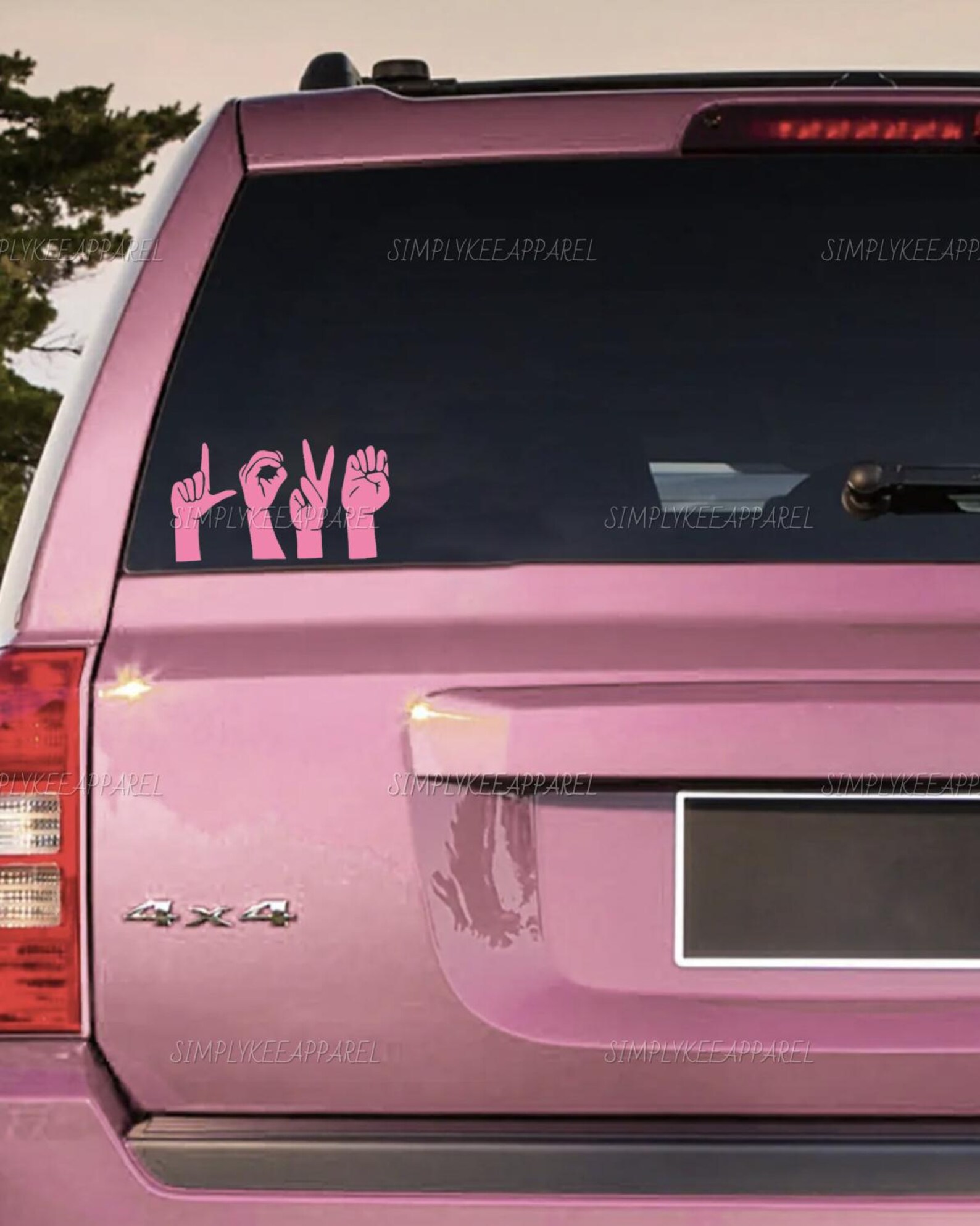 Sign Language Gift, ASL, Love, Car Decals for Women, Bumper Sticker ...