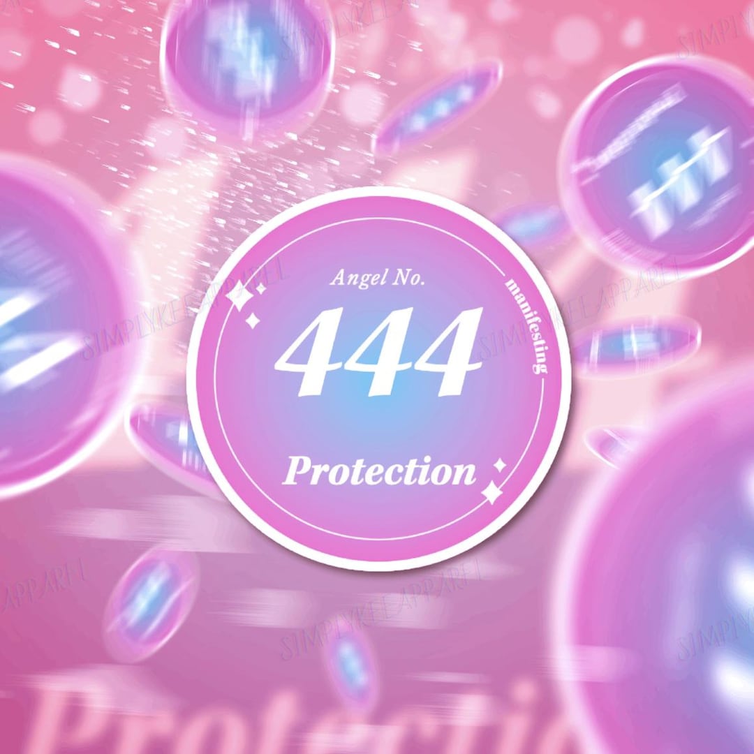 444 Guardian Angel Numbers Sticker, Spirit Guide, Protection, Psychic ...