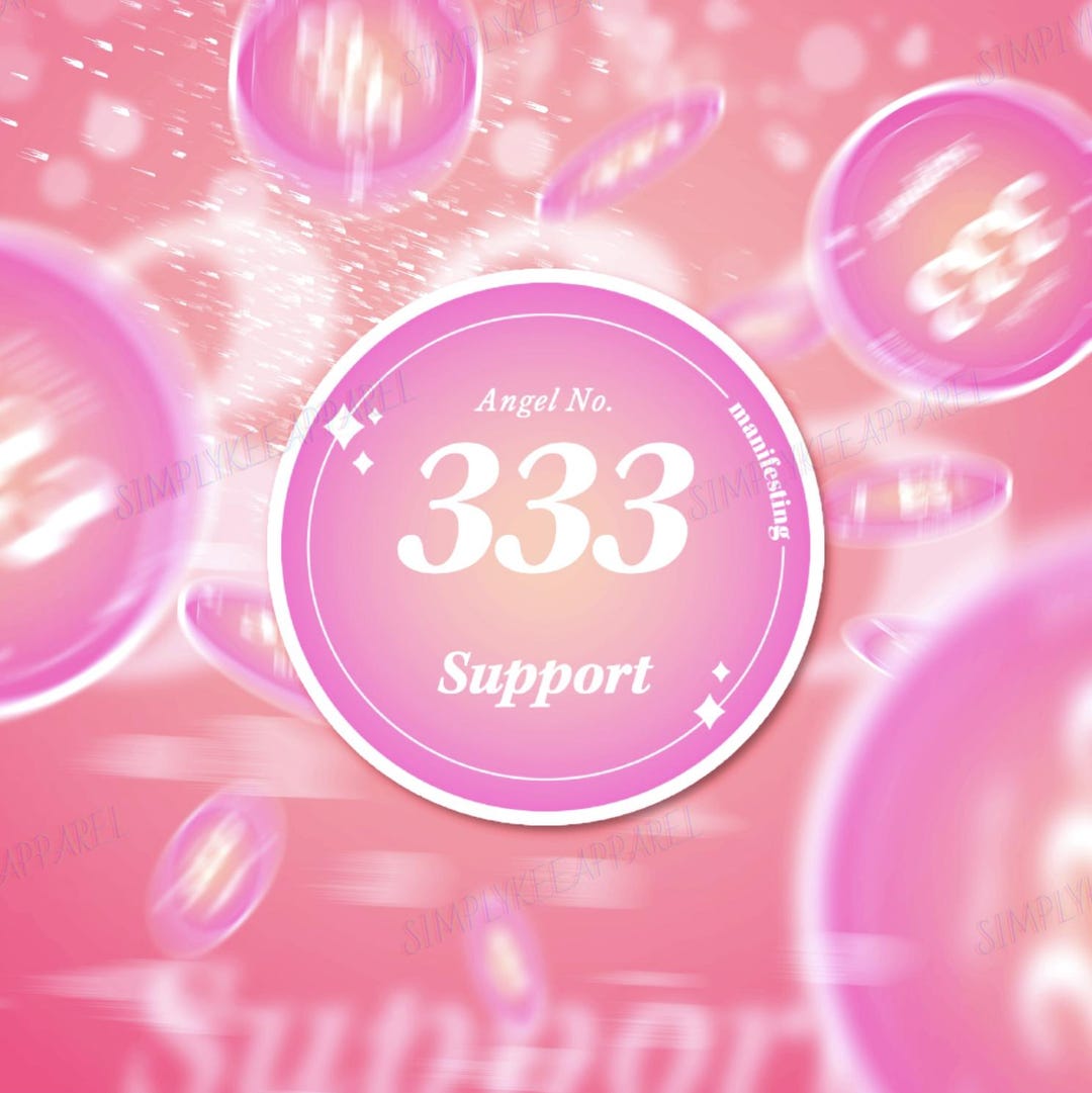 333 Holographic Sticker, Angel Numbers, Guardian Angel, Spirit Guide ...