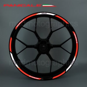 Reflective Wheel Stickers Decals Rim Stripes for Ducati Corse PANIGALE ...
