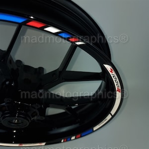 Reflective Motorcycle Wheel Stickers Decals Set Rim Tape Stripes Race ...