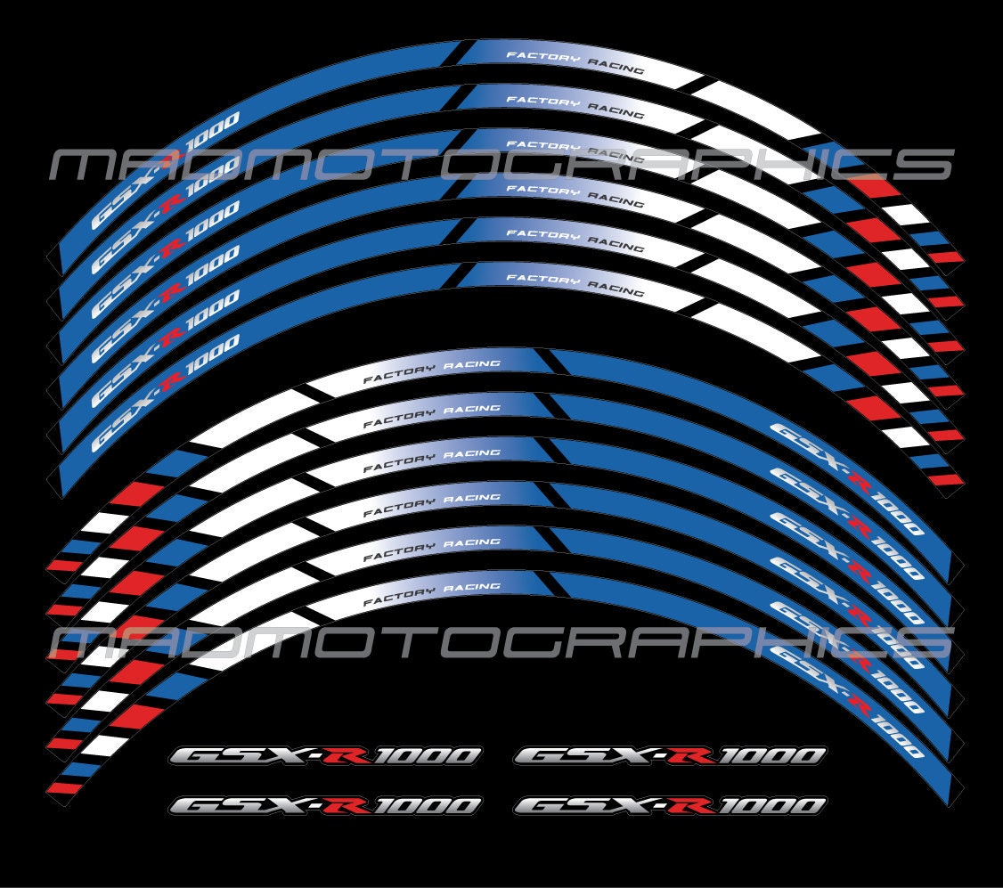 Reflective Motorcycle Wheel Stickers Decals Rim Tape Stripes Motorbike ...