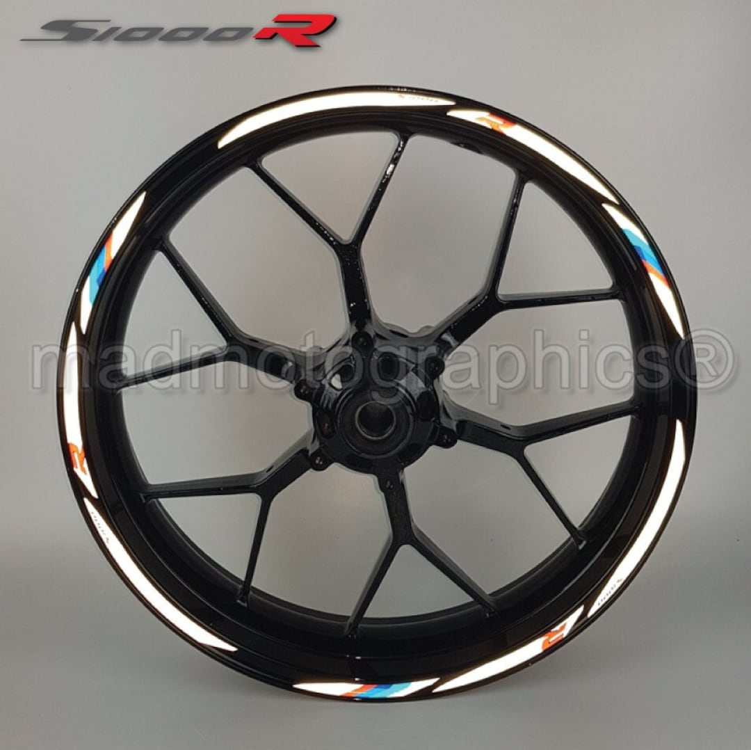 Reflective Motorcycle Wheel Stickers Decals Set Rim Tape Stripes Race ...